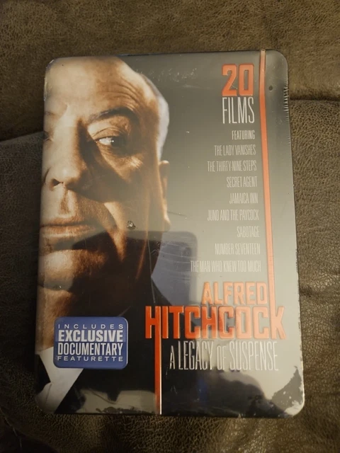 ALFRED HITCHCOCK: LEGACY of Suspense (4-Disc DVD) 20 Films, Tin Bent ...