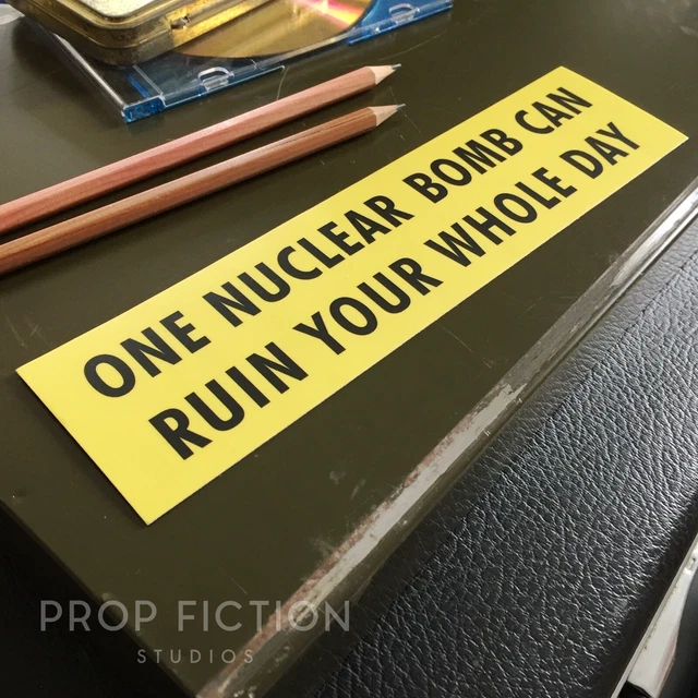 BACK TO THE Future - Prop Doc’s Van 'Nuclear Bomb' Bumper Sticker / Car ...