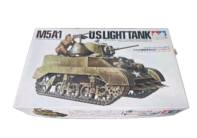TAMIYA MILITRY MINIATURES US Light Tank M5A1 Modellbausatz Maßstab 1:35 3597 OVP EUR 36,31 ...