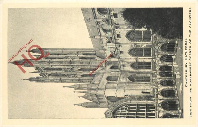 CARTE POSTALE > Cathédrale de Canterbury, vue du Nouveau-Ouest Corner of the Cloisters [Tuck's ...