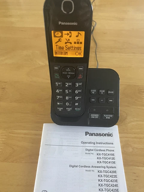 PANASONIC KX-TGC420E SINGLE Cordless Home Phone with Answering Machine VGC £10.00 - PicClick UK