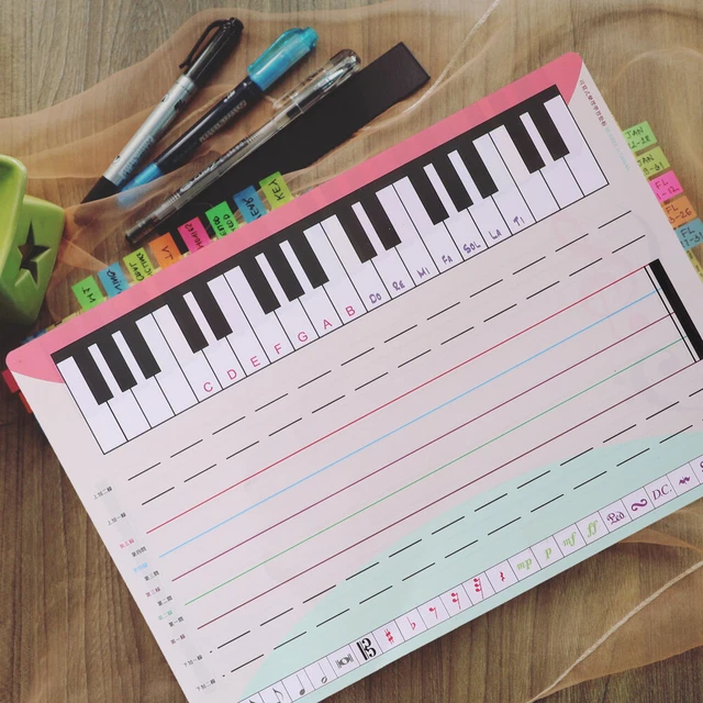 TABLEAU BLANC MUSICAL Portable Du Personnel Instrument De Formation ...