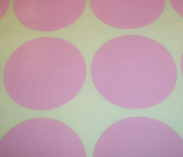 100 ROSE CLAIR 20mm 1.9cm Code Couleur Poids Rond Stickers Adhésif ...