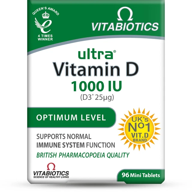 VITAMIN D TABLETS 1000IU, Vitabiotics Ultra £7.56 - PicClick UK