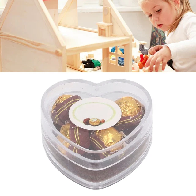 1:12 SCALE DOLLHOUSE Chocolate Heart Box Packaged High Simulation ...