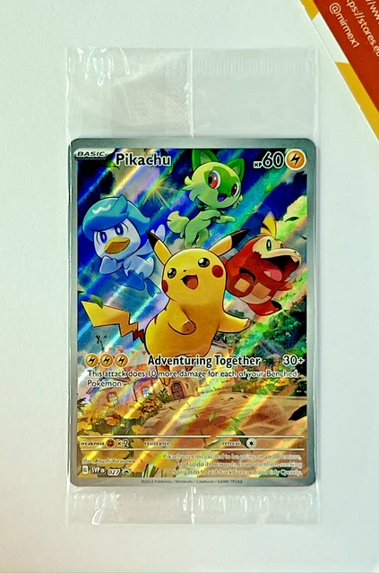 POKEMON PIKACHU #027 SVP EN Paldea Evolved Elite Trainer Box Promo 2023 ...