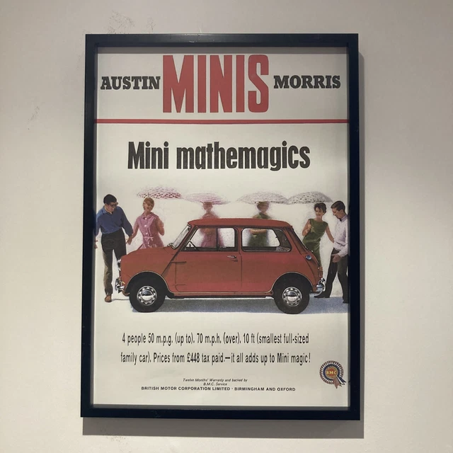 CLASSIC MINI AUSTIN Morris Cooper Mk1 BMC Poster Print A3 Size 12x16 1/ ...