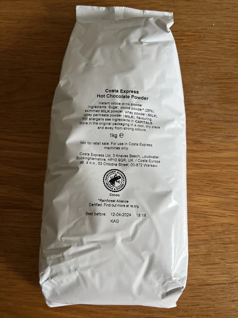 COSTA EXPRESS HOT Chocolate Powder 1kg £15.00 - PicClick UK