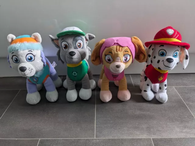 Paw Patrol Marshall Skye Rocky And Everest Plush Toys Bundle £24 00
