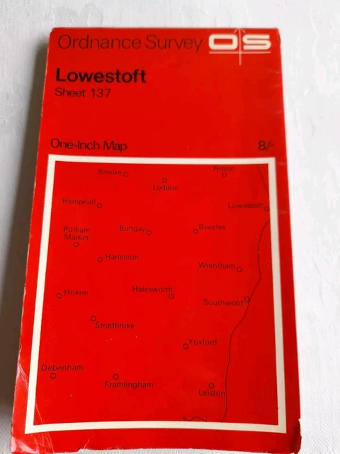 1969 OS MAP Sheet 137 Lowestoft 1 Inch To 1 Mile. One-Inch Map Series £ ...