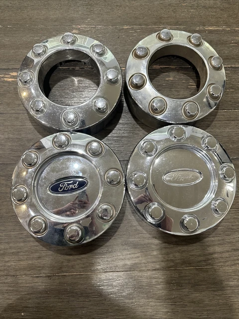 OEM FORD F250 F350 CHROME Center Wheel Hub Cap 4x4 SET 05-16 covers 8 ...