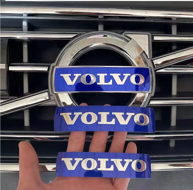 VOLVO REPLACEMENT ADHESIVE Front Grille Logo Badge/Sticker- 11.5cm ...