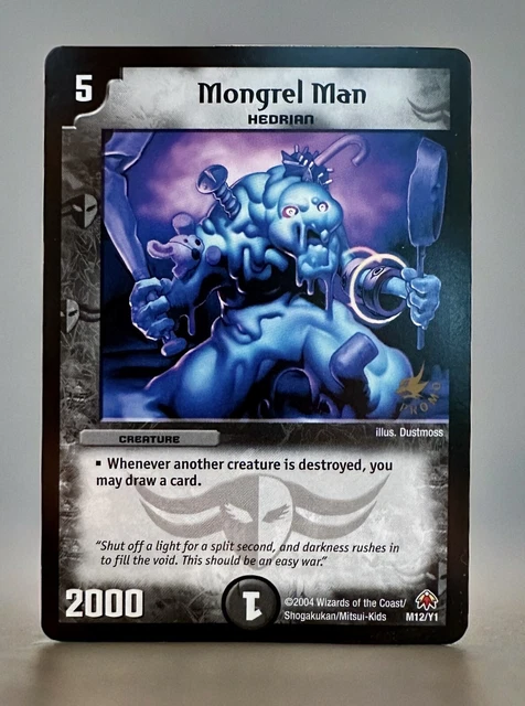 CARTE PROMO DUEL Masters TCG Mongrel Man M12/Y1 / presque comme neuf ...