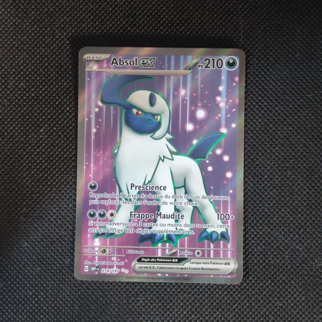 CARTE POKÉMON ABSOL ex Full art Flammes Obsidiennes FR secrète 214/197 ...