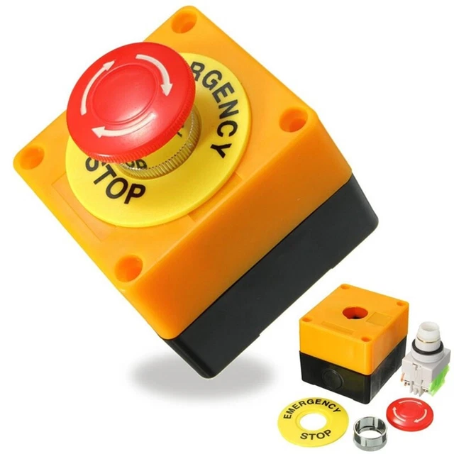 RED MUSHROOM CAP Emergency Stop Push Button Switch Station 10A 660V 1 ...