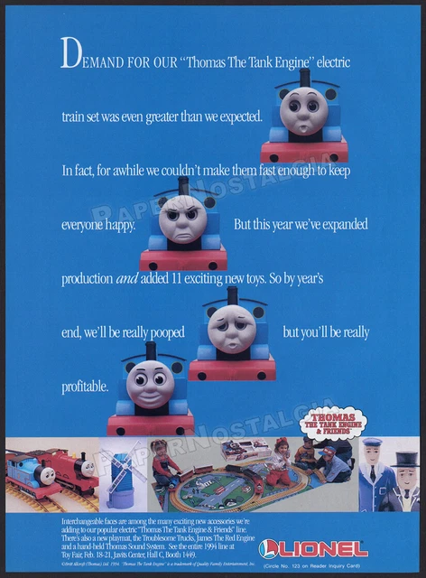 THOMAS THE TANK ENGINE / LIONEL - Original 1994 Trade AD / ADVERT ...
