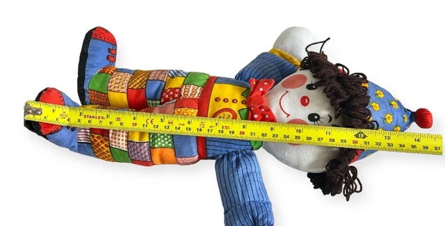 VINTAGE CLOWN SOFT Toy Cloth Rag Doll 80s Handmade Jean Greenhowe 1986 ...