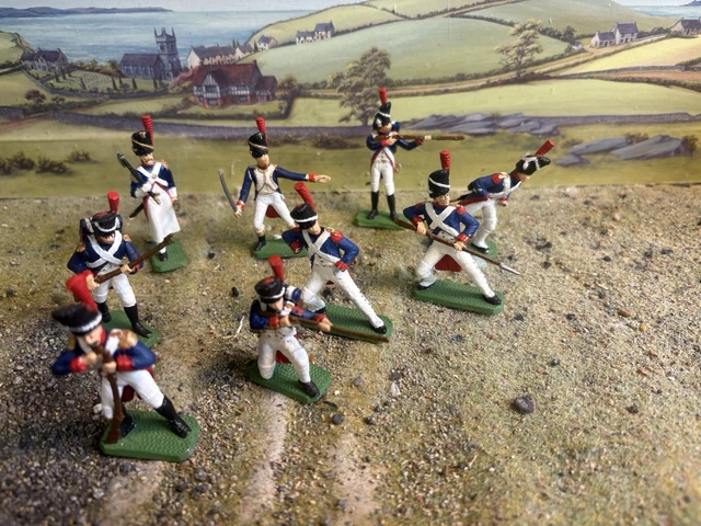 M GLOSSOP METAL Hand Painted Napoleonic French Grenadier Guards x10 £39 ...