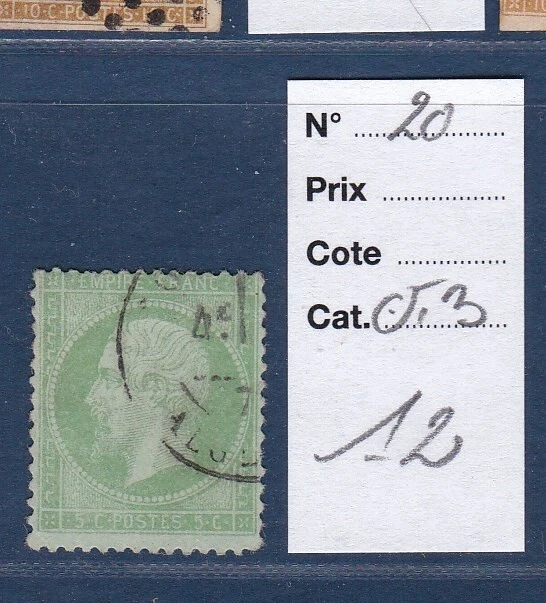 TIMBRE FRANCE EMPIRE Franc N° 20-Obl. Tb-Voir Scan R/V-Z188 EUR 1,00 - PicClick FR