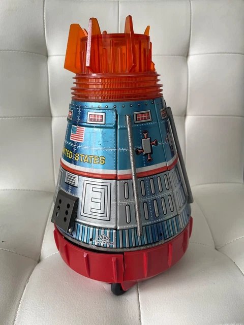 1960'S SH HORIKAWA tin plate battery operated Space Capsule fully ...