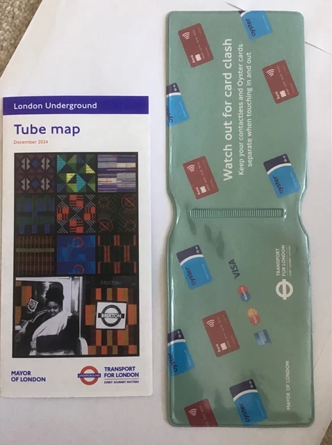 OYSTER CARD WALLET & London Underground Tube Map Dec 2024 / TFL / Train ...