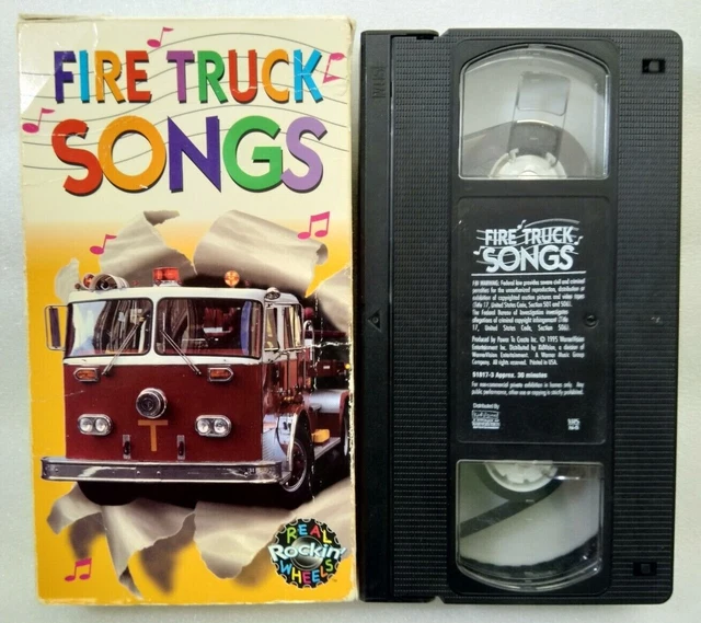 VHS FIRE TRUCK Songs Friendly Fire Truck Real Rockin Wheels (VHS 1995 ...
