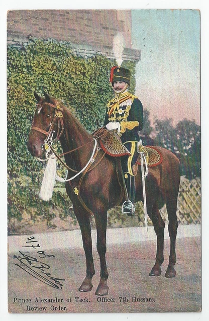 PRE-WW1 7TH HUSSARS Officer Horse Review Order PRINCE ALEXANDER OF TECK ...