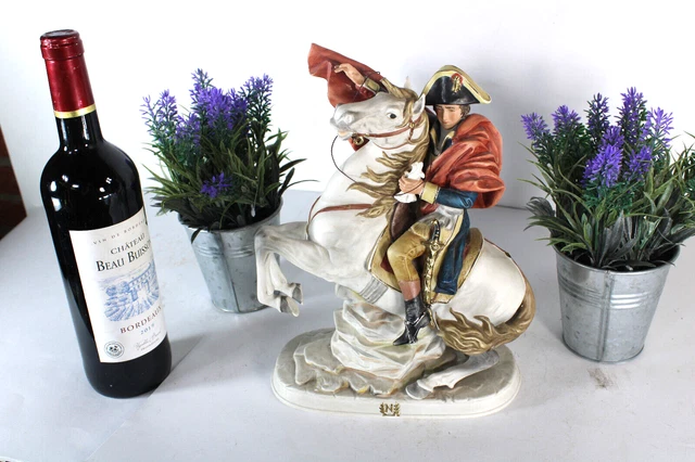 STATUA ITALIANA CAPODIMONTE porcellana napoleone cavallo scultura EUR ...