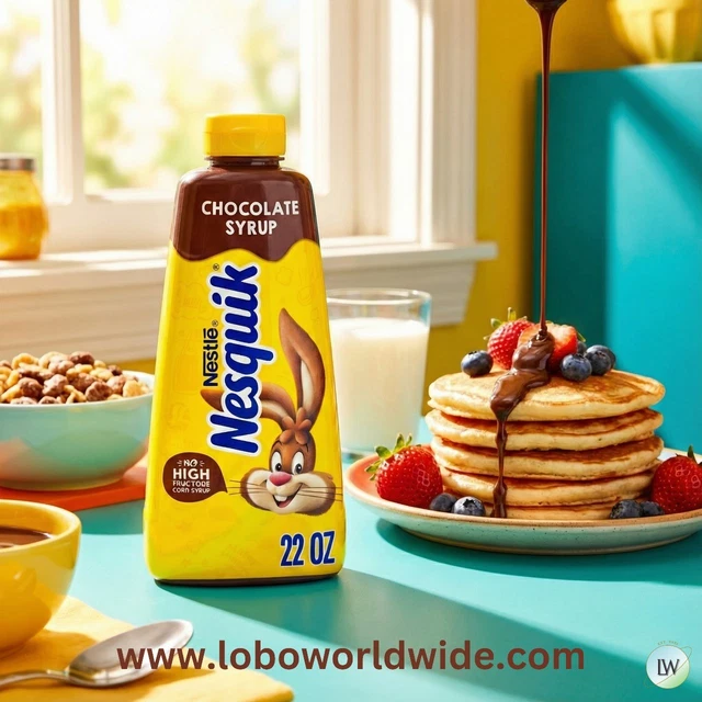 NESQUIK CHOCOLATE SYRUP for Milk or Ice Cream, 22 oz, (Pack of 3) $56. ...