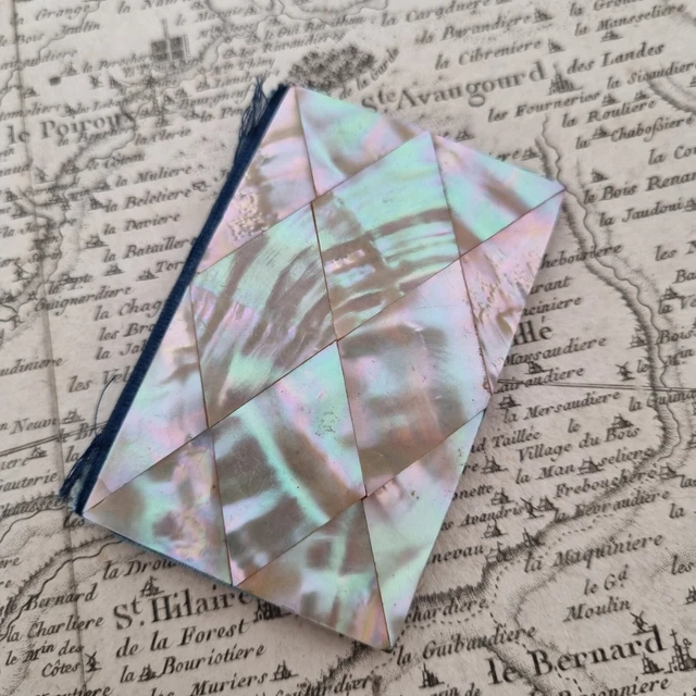 CARNET EN NACRE Napoleon III XIXè Victorian Mother Of Pearl Card 19thC ...