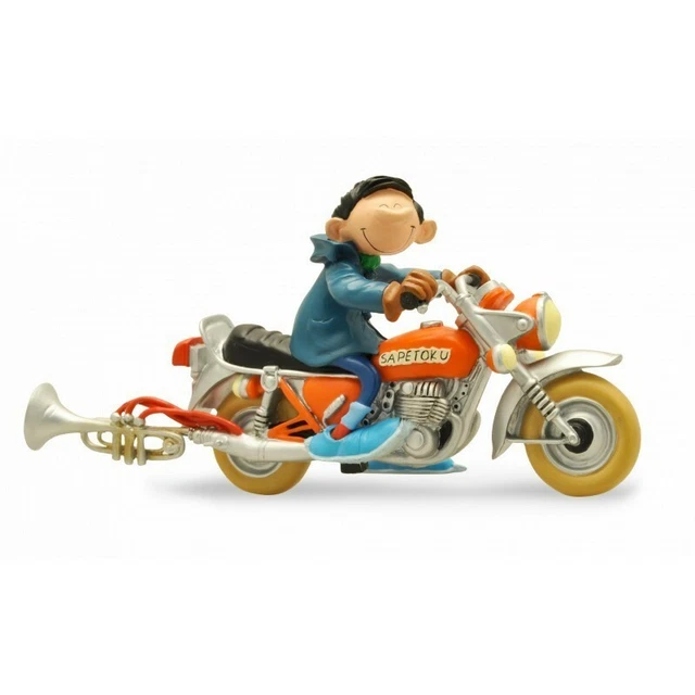 FIGURINE GASTON LAGAFFE et la moto SAPETOKU - PLASTOY COLLECTOYS 00305 ...