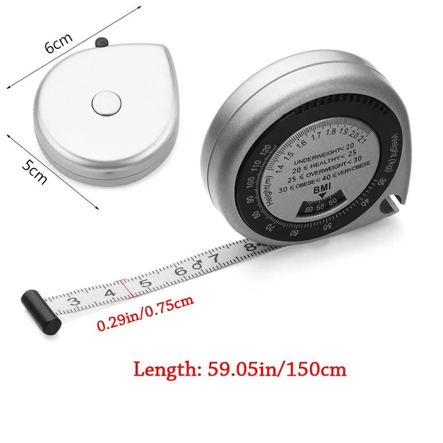 WEIGHT LOSS MUSCLE Fitness BMI 150cm Body Mass Measure Ruler Measuring ...