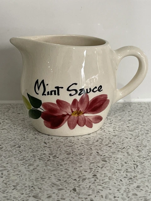 SMALL HAND PAINTED Toni Raymond Pottery Mint Sauce Jug Devon £9.99 - PicClick UK