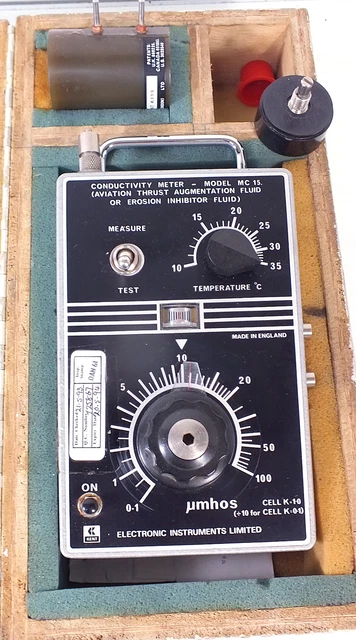 VINTAGE UMHOS CONDUCTIVITY Meter Model MC15 - Rolls Royce Spey Test ...