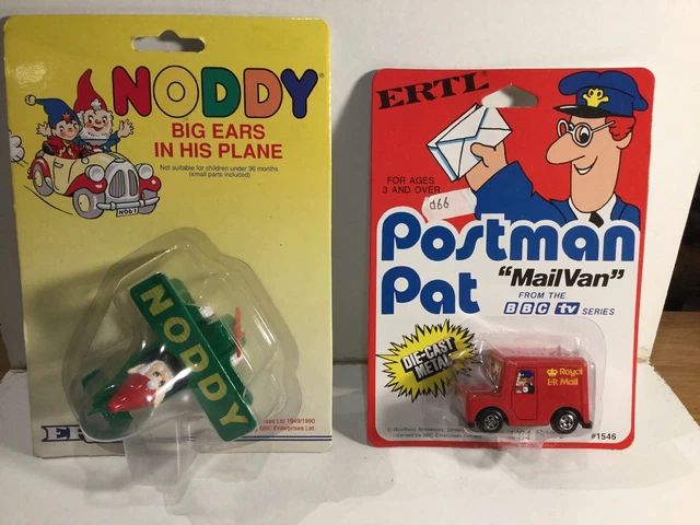 VINTAGE ERTL 1990 Postman Pat Van & Noddy Big Ears In His Plane £16.00 ...