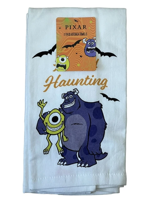 PIXAR DISNEY MONSTERS Inc Kitchen Towels 2 Pack Halloween Sulley Mike ...