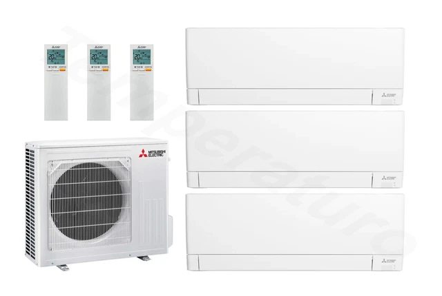 MITSUBISHI COMPACT 3-ROOM Multisplit Air Conditioner 2x 3.5+4.2kW A++ ...