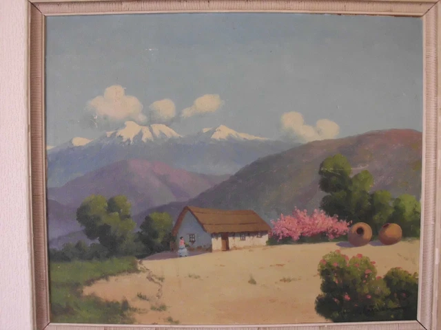 ORIGINAL OIL PAINTING on Board by Ramos Catalan (1888-1961) Signed ...