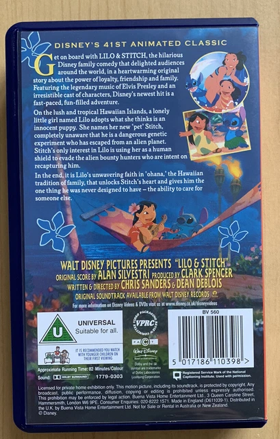 LILO AND STITCH Disney VHS Video Cassette Tape - FAST UK DISPATCH £6.99 ...