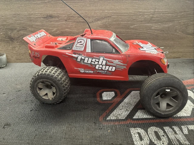 HPI RUSH EVO 1/10 Nitro Rc Car 2wd Arrma Traxxas Kyosho Hobao Losi £120 ...