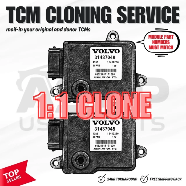 📍 CLONING SERVICE Tcm Transmission Control Module Volvo S60 V60 Xc60 ...