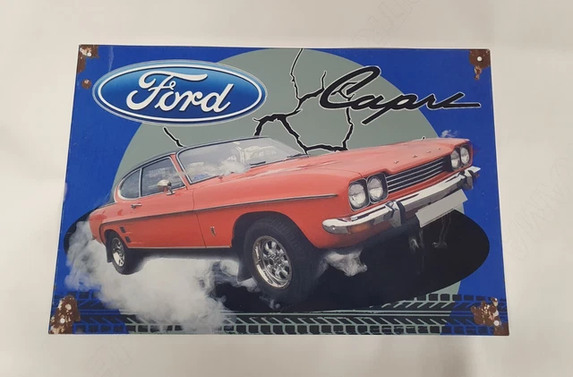 FORD CAPRI CAR 18" x 12" Metal Sign. Man Cave/ Garage/ Garden/ Shed. £ ...
