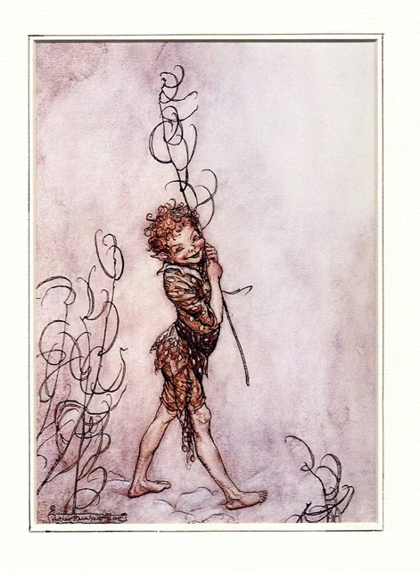 ARTHUR RACKHAM PUCK Fairy Sprite Midsummer Nights Dream Fairytale ...