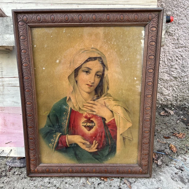 TABLEAU PORTRAIT VIERGE Marie EUR 48,00 - PicClick FR