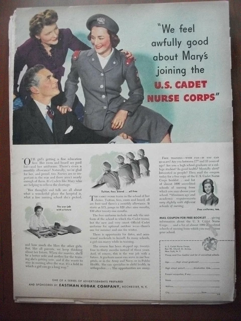 PUBLICITÉ VINTAGE MAGAZINE 1944 originale KODAK We Feel Good About Mary ...