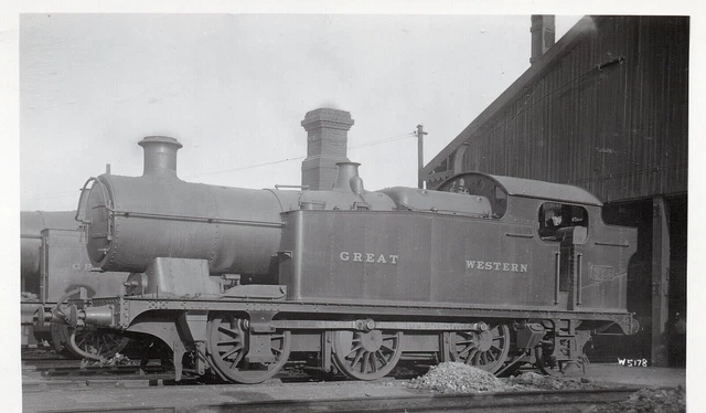 GWR CLASS 56XX 0-6-2T No 5695 AT CATHAYS MPD 26/6/39 LOCO POSTCARD SEE ...