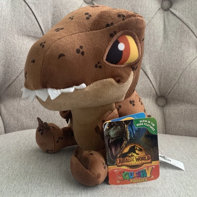 THE JURASSIC WORLD Squishy podgies Dinosaur Soft Toy Plush £9.03 ...