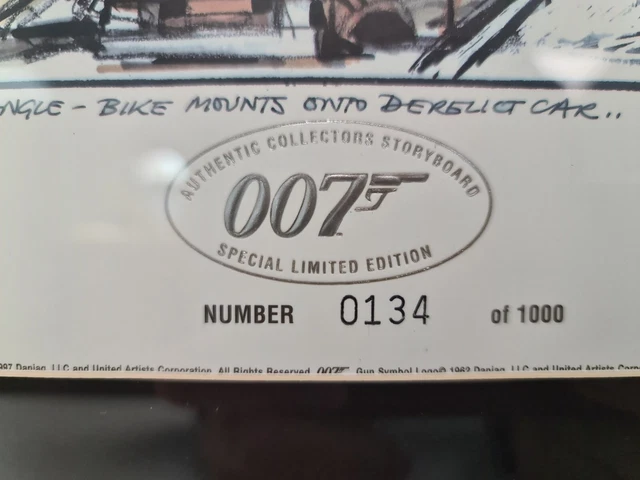 AUTHENTIC COLLECTORS STORYBOARD - James Bond 007 - Framed Limited ...