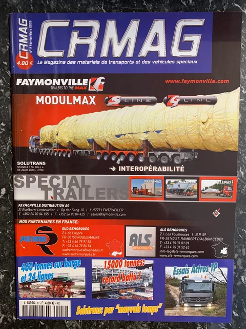 MAGAZINE CR MAG (CRMAG) N°17 Spécial trailers, Faymonville EUR 4,50 ...