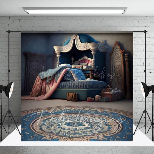 LOFARIS NAVY ROYAL Retro Princess Bedroom Photo Backdrop $37.90 ...